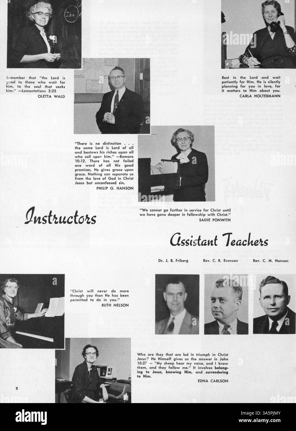 This 1956 Reflector yearbook from Lutheran Bible Institute documents ...
