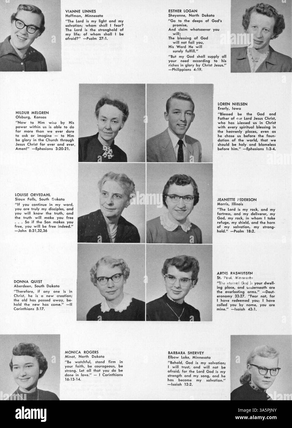 The 1956 Reflector yearbook from Lutheran Bible Institute captures ...