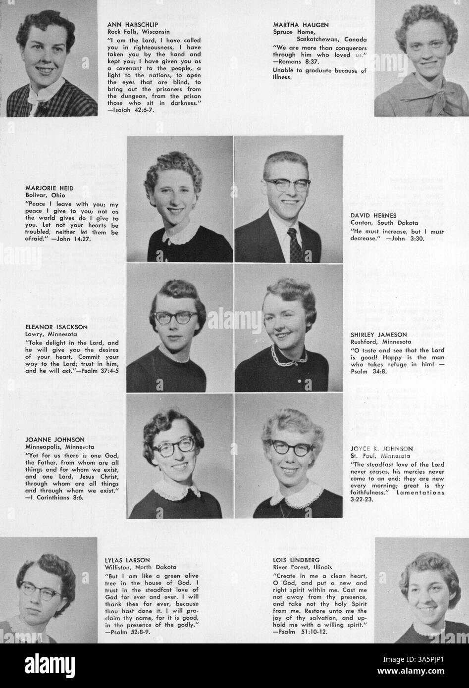 The 1956 Reflector yearbook from Lutheran Bible Institute features ...