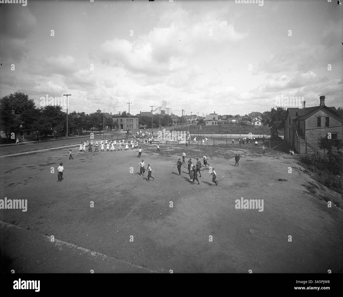 The playground at Sheridan School, reflecting the design and layout of ...