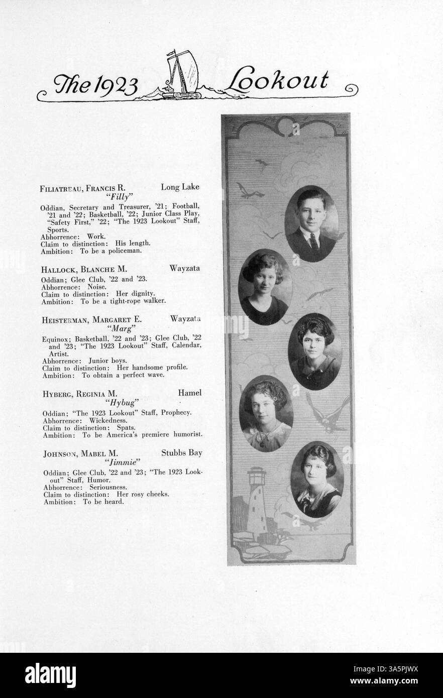 The 1923 edition of 'The Lookout' yearbook from Wayzata High School ...