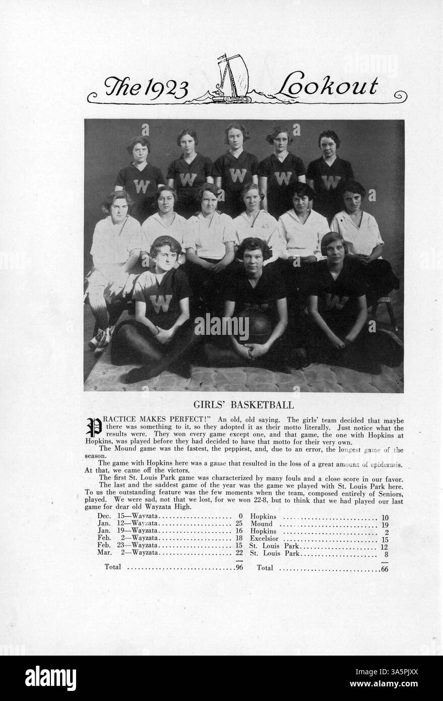This 1923 edition of 'The Lookout' yearbook documents student life ...