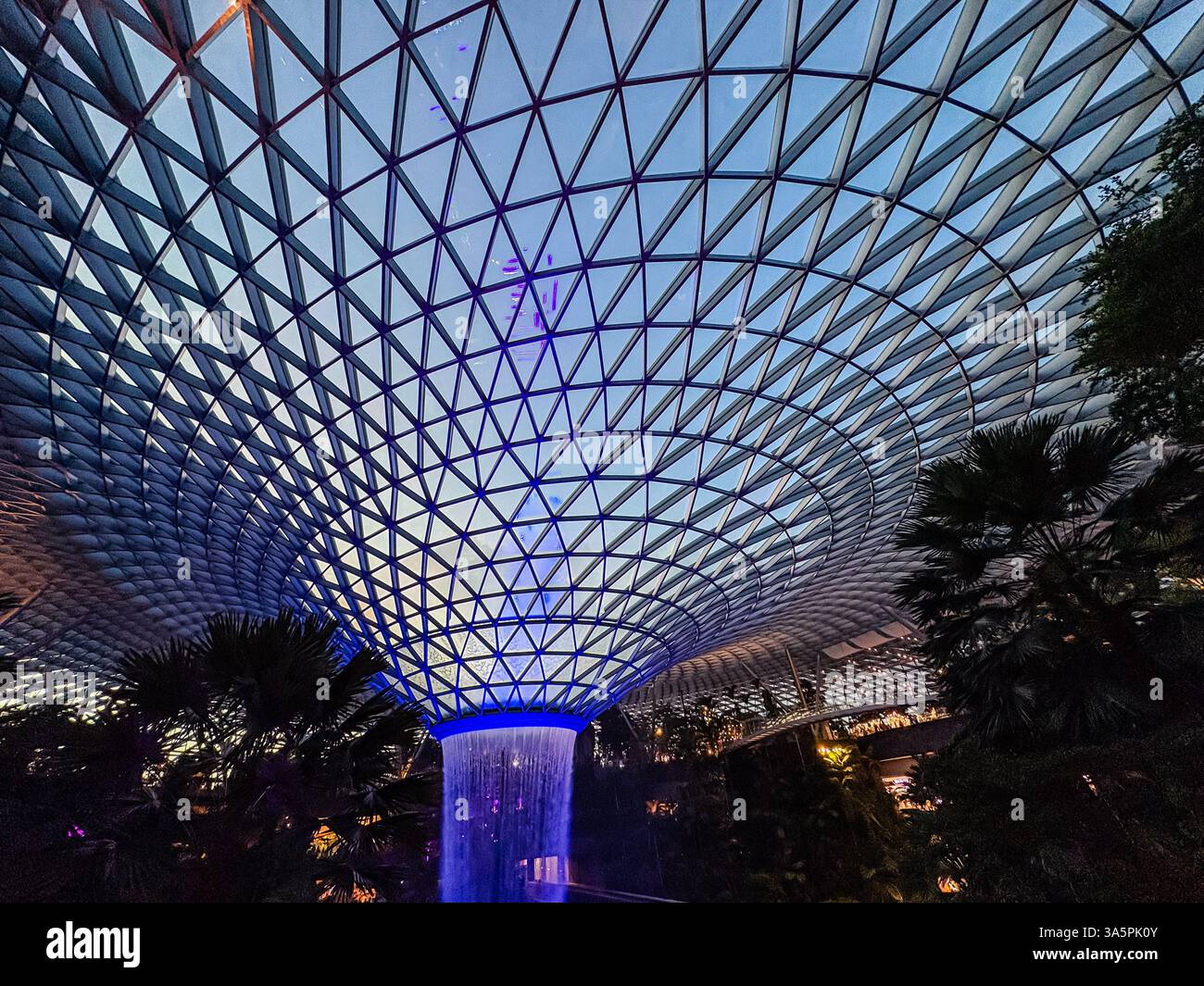 Jewel Changi Airport Rain Vortex, a stunning indoor waterfall inside ...