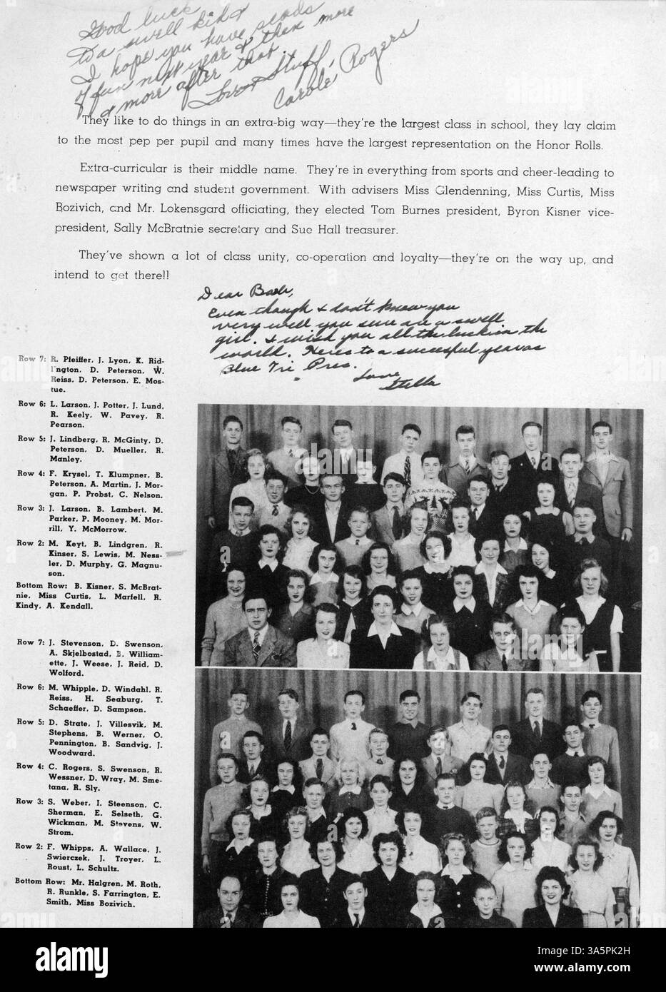 Provides a historical record of the 1942 1943 school year hi-res stock ...