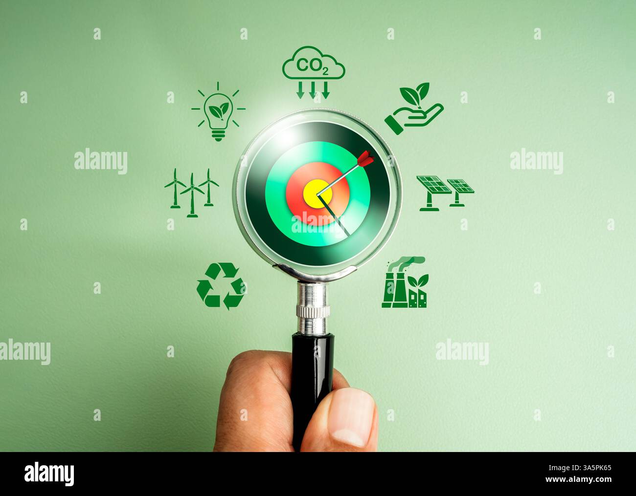 Green energy, carbon reduction, conservation sustainability concept ...