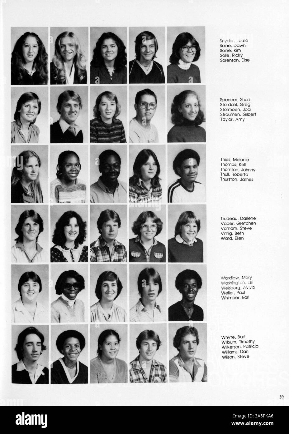 This 1980 high school yearbook showcases the students hi-res stock ...