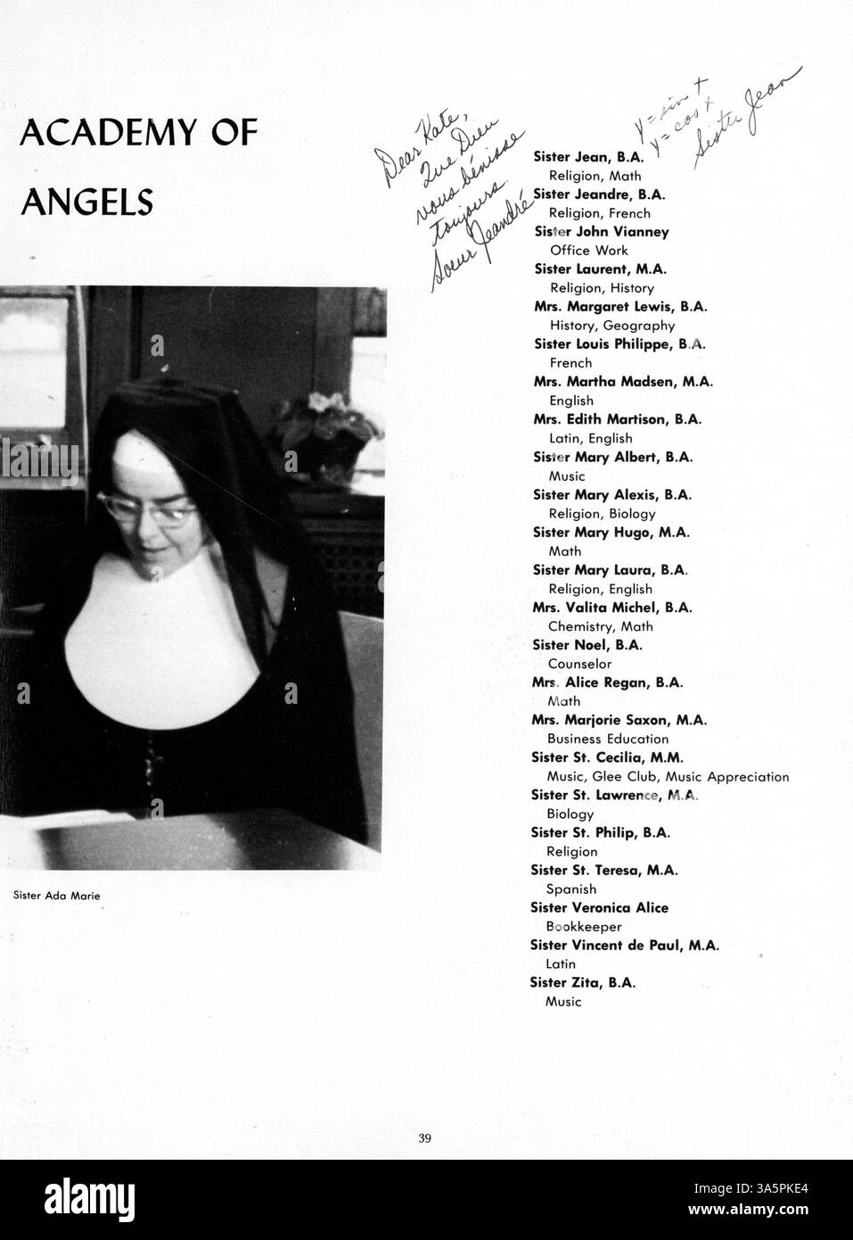The 1965 Angelus yearbook from the Academy of Holy Angels features the ...