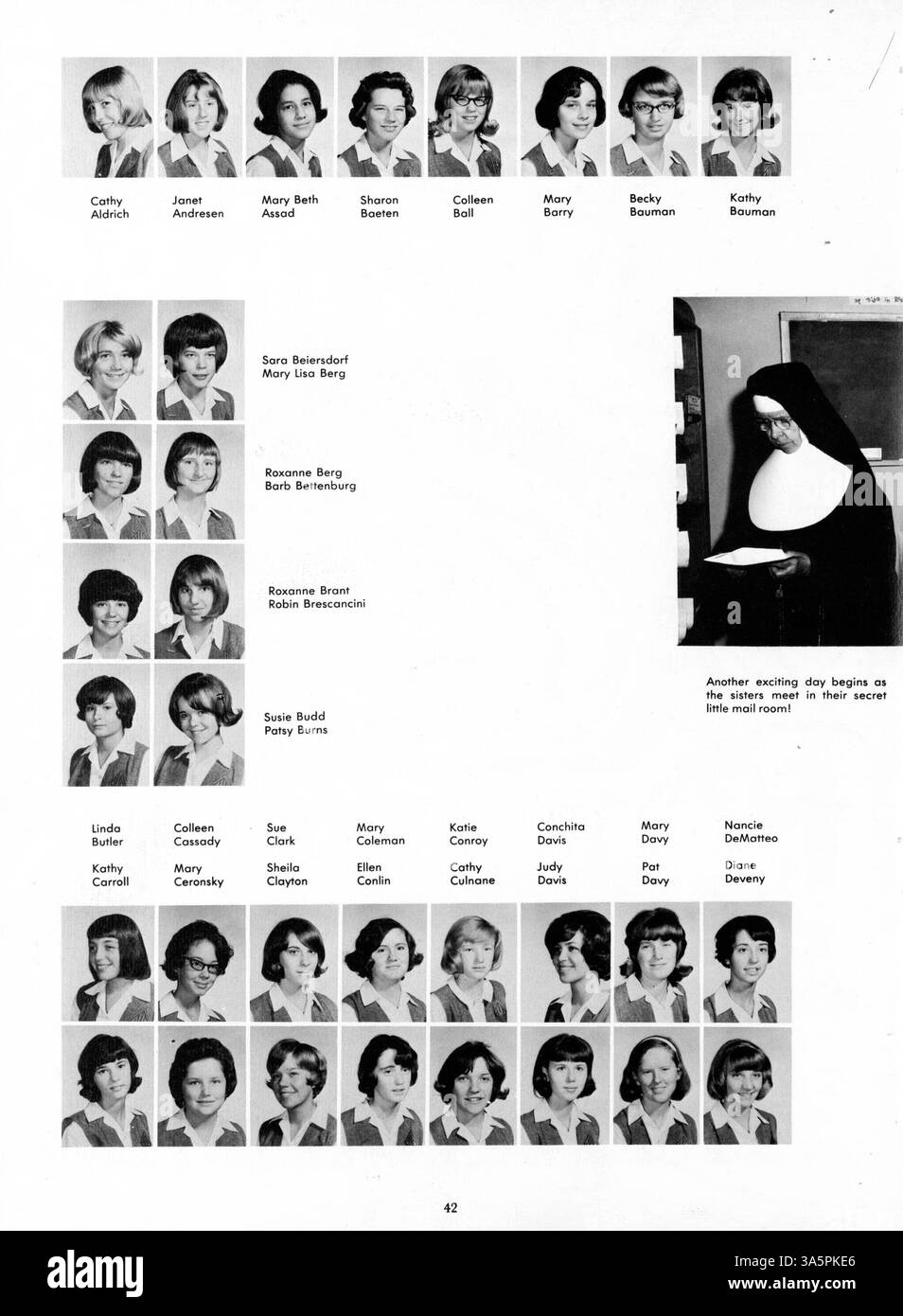 Yearbook from the academy of holy angels records student life hi-res ...