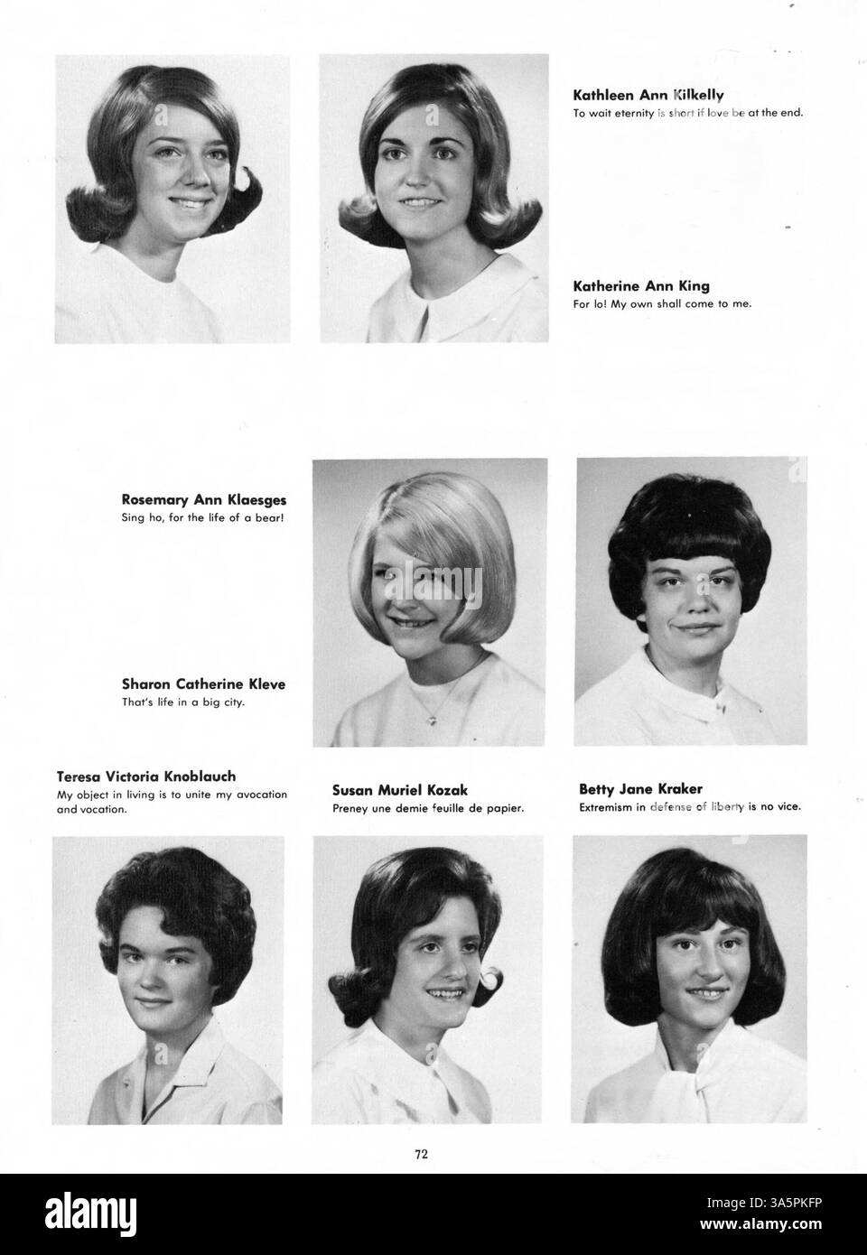 The 1965 Angelus yearbook from the Academy of Holy Angels captures the ...