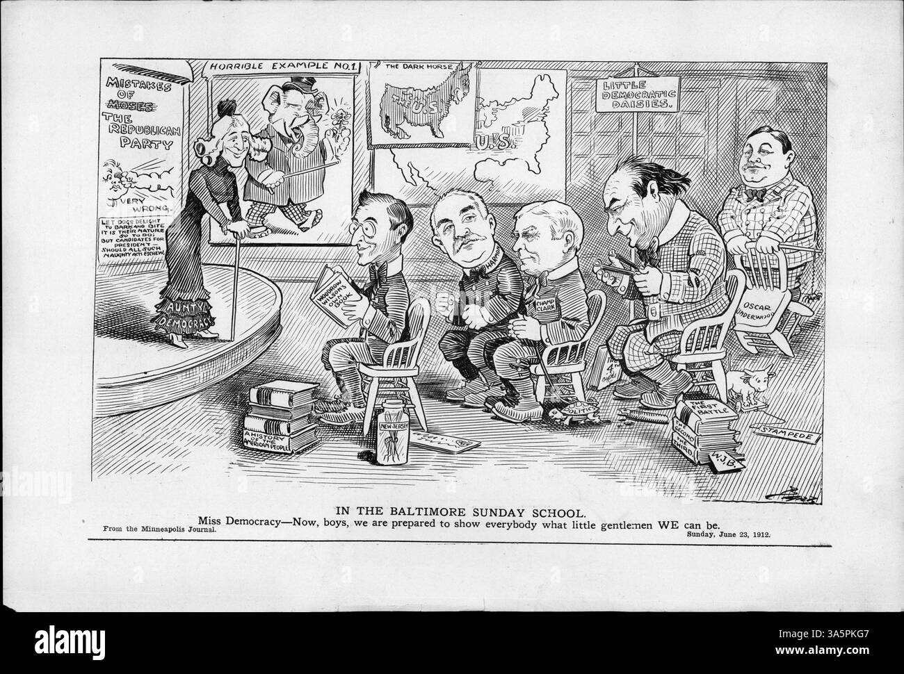 A political satire depicting various candidates for the Democratic ...