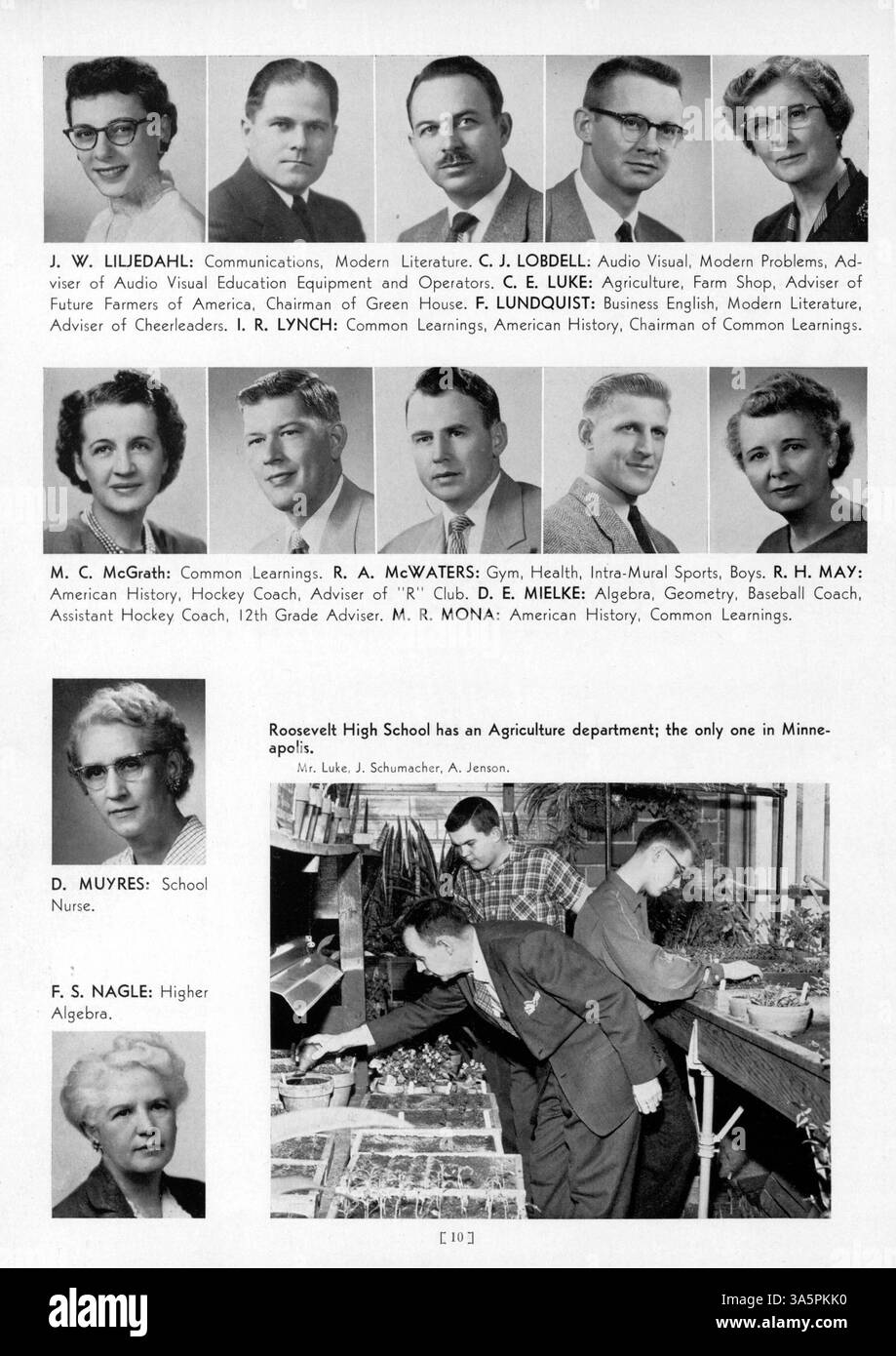 The 1957 yearbook of roosevelt high school hi-res stock photography and ...