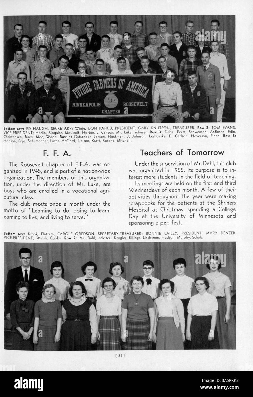 The 1957 Sagamore yearbook from Roosevelt High School documents school ...