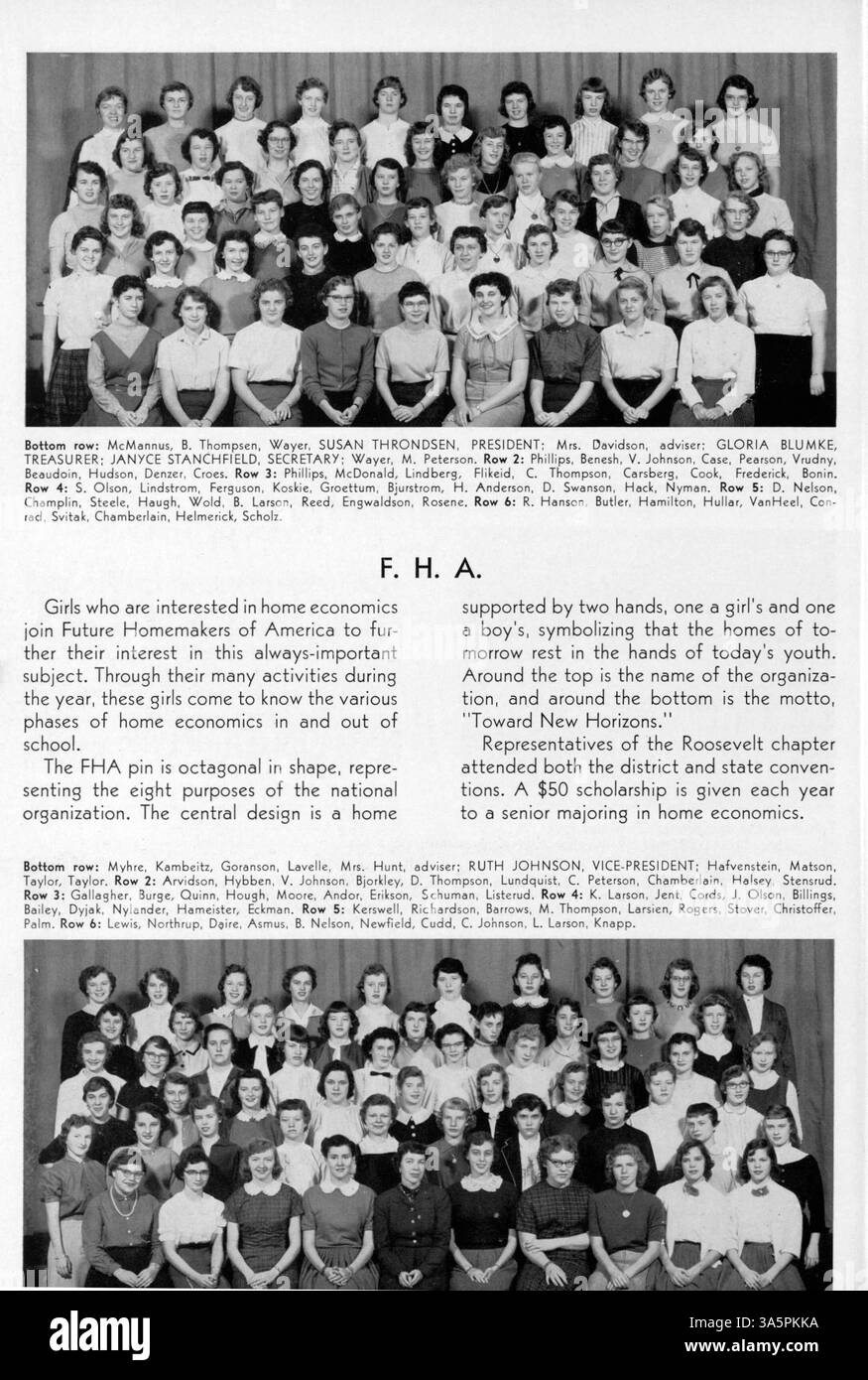 The Sagamore 1957 yearbook from Roosevelt High School highlights the ...