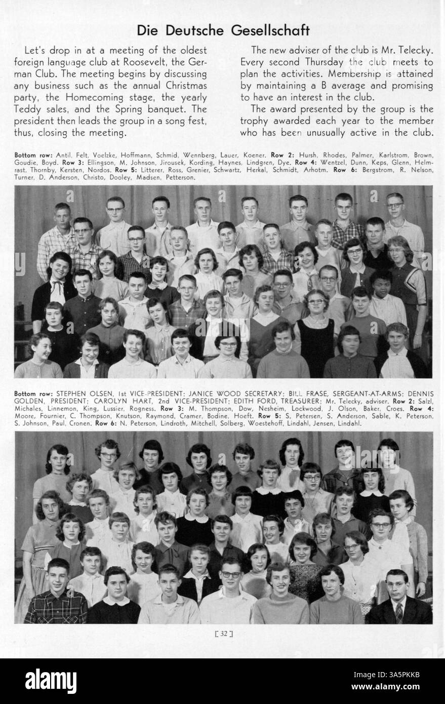 Sagamore 1957, the Roosevelt High School yearbook, captures moments ...