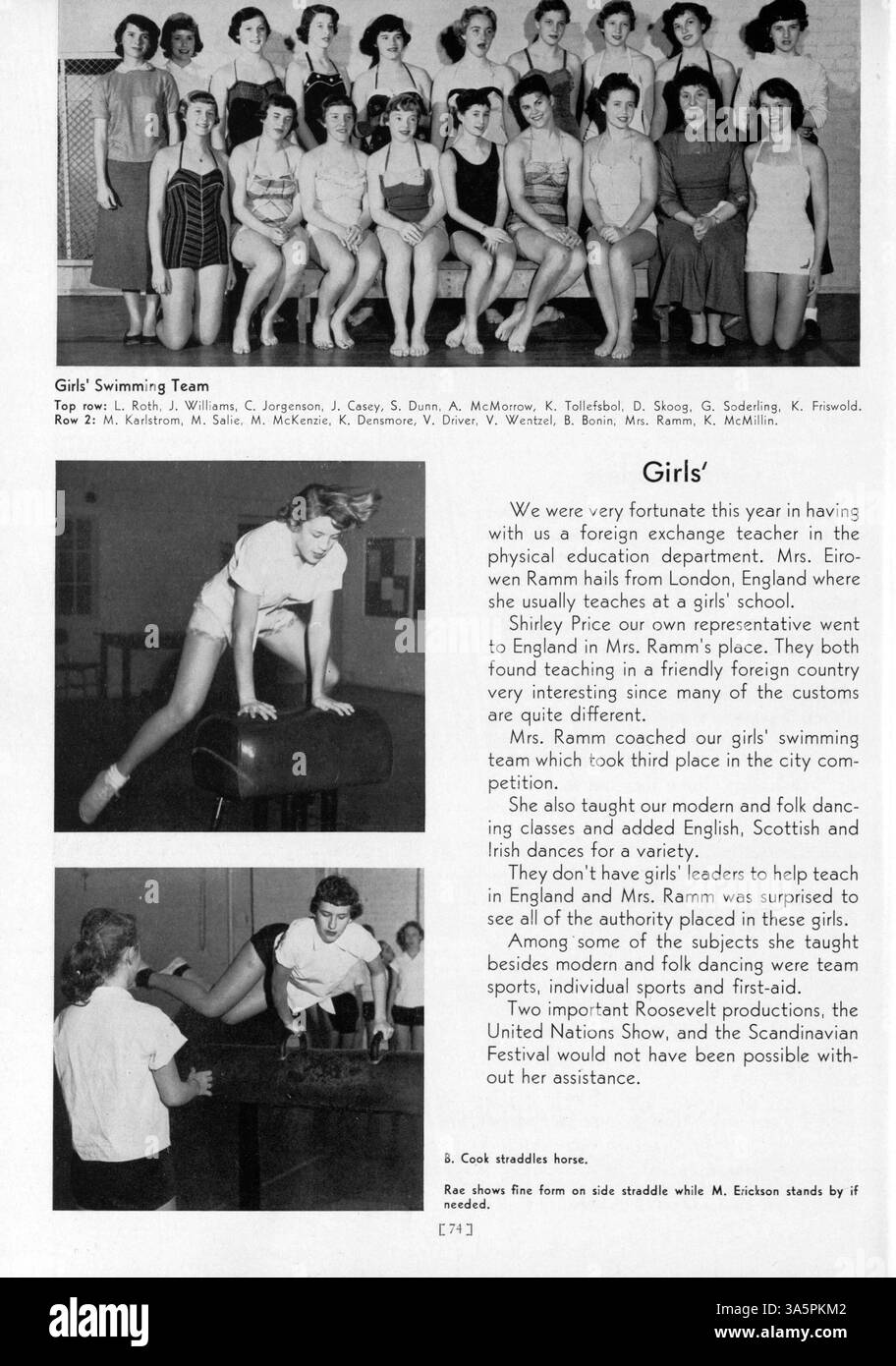 The 1957 Sagamore yearbook from Roosevelt High School showcases student ...