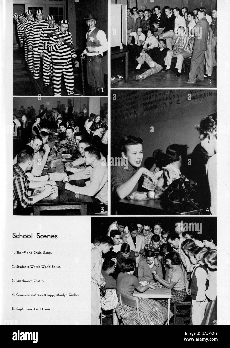 Sagamore 1957 from roosevelt high school captures students hi-res stock ...