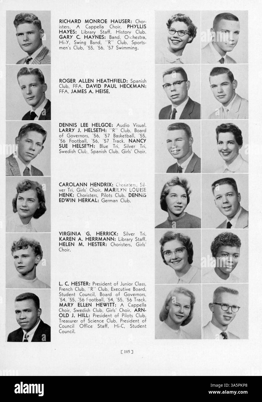 The 1957 Sagamore yearbook from Roosevelt High School highlights ...