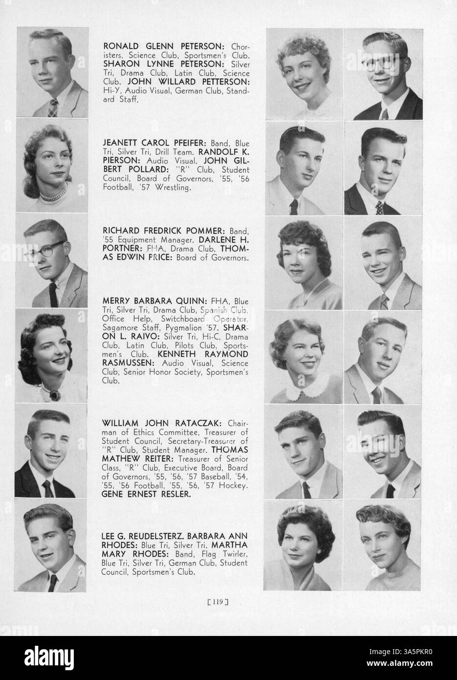 Athletics from the 1956 1957 school minneapolis Black and White Stock ...