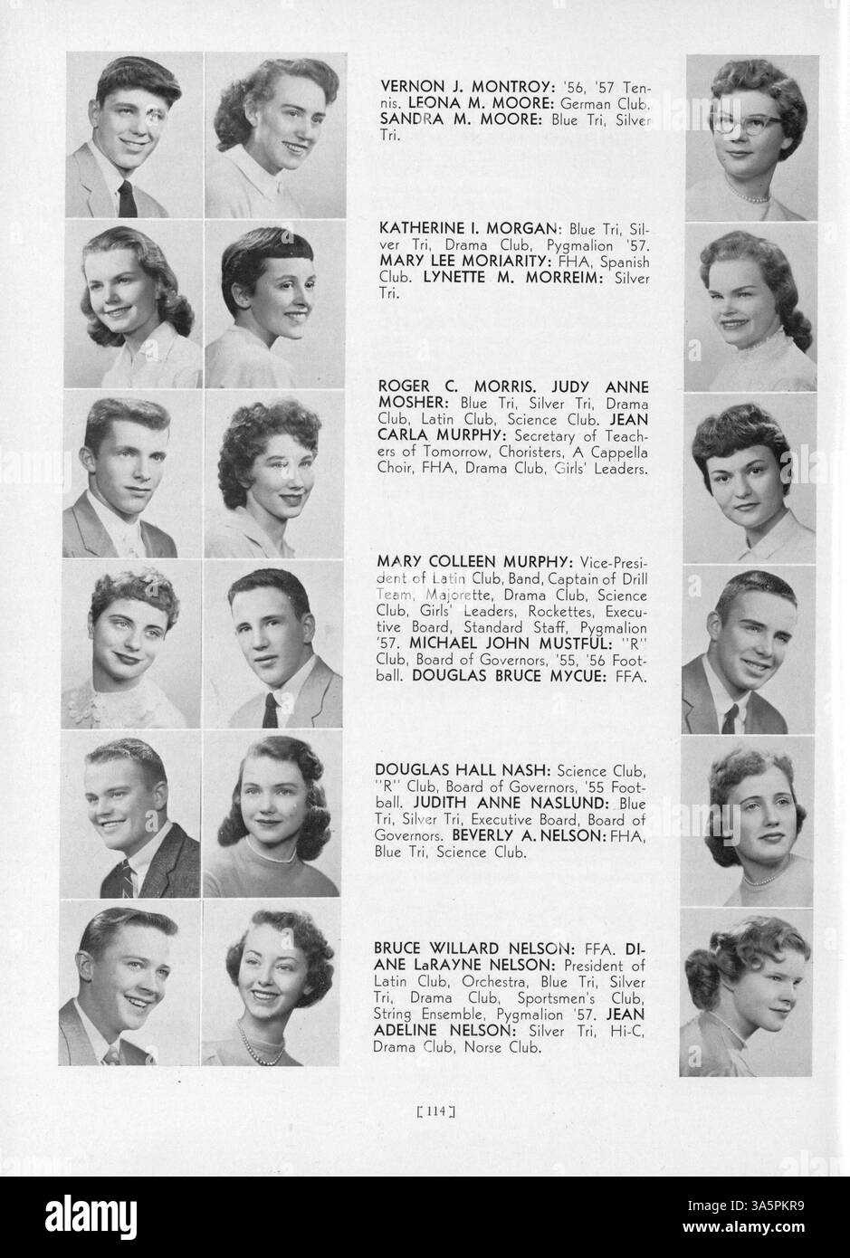 The 1957 Sagamore yearbook from Roosevelt High School features ...