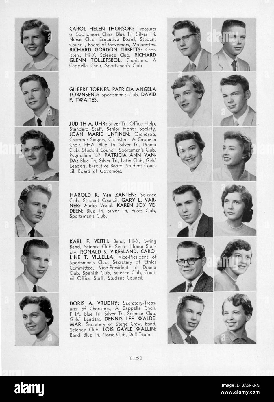 The 1957 Sagamore yearbook from Roosevelt High School highlights key ...