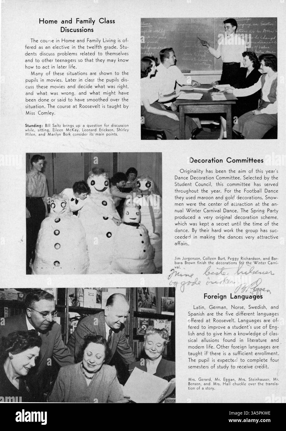 Sagamore 1950, Roosevelt High School's yearbook, documents students ...