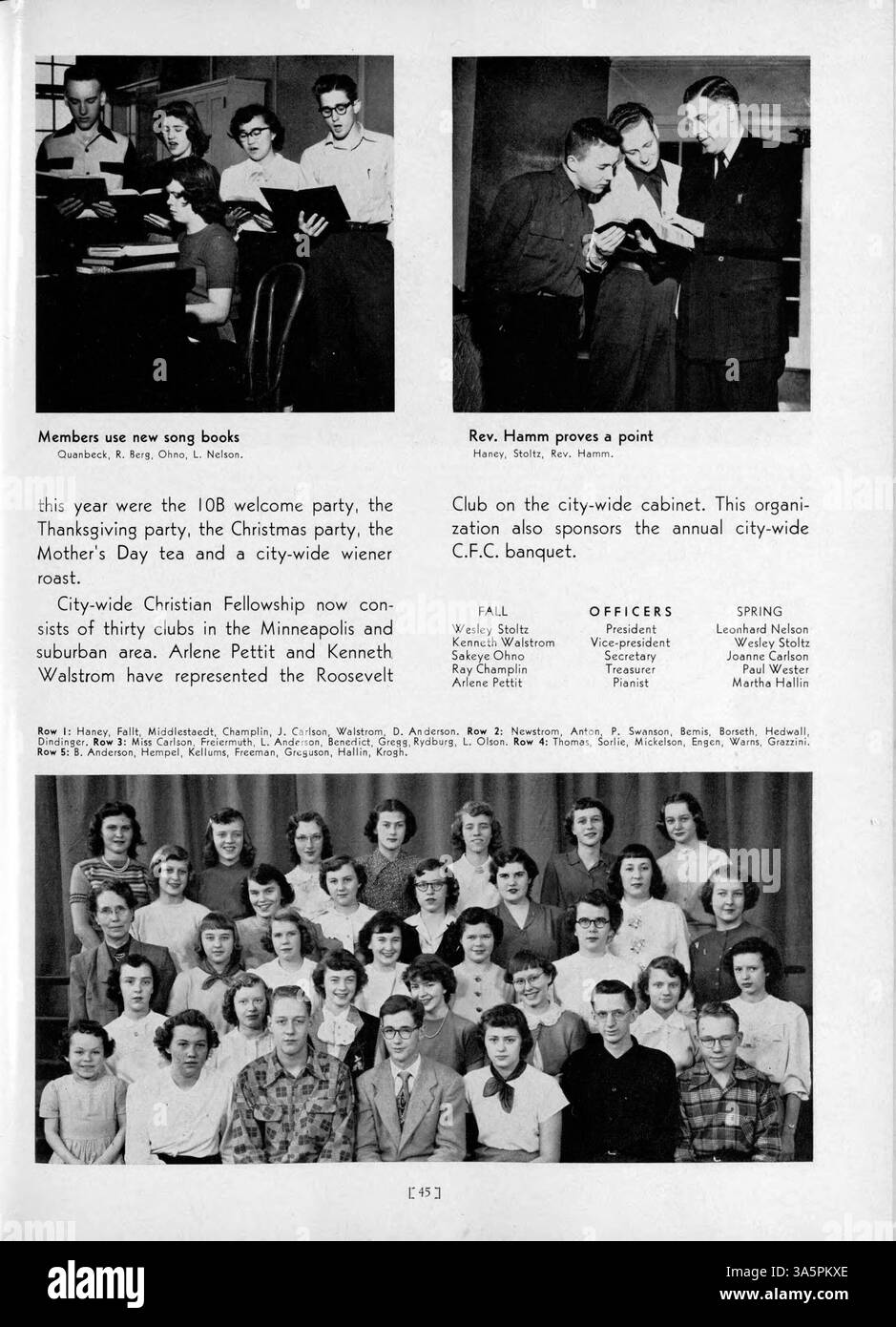 This 1950 Sagamore yearbook from Roosevelt High School reflects the key ...