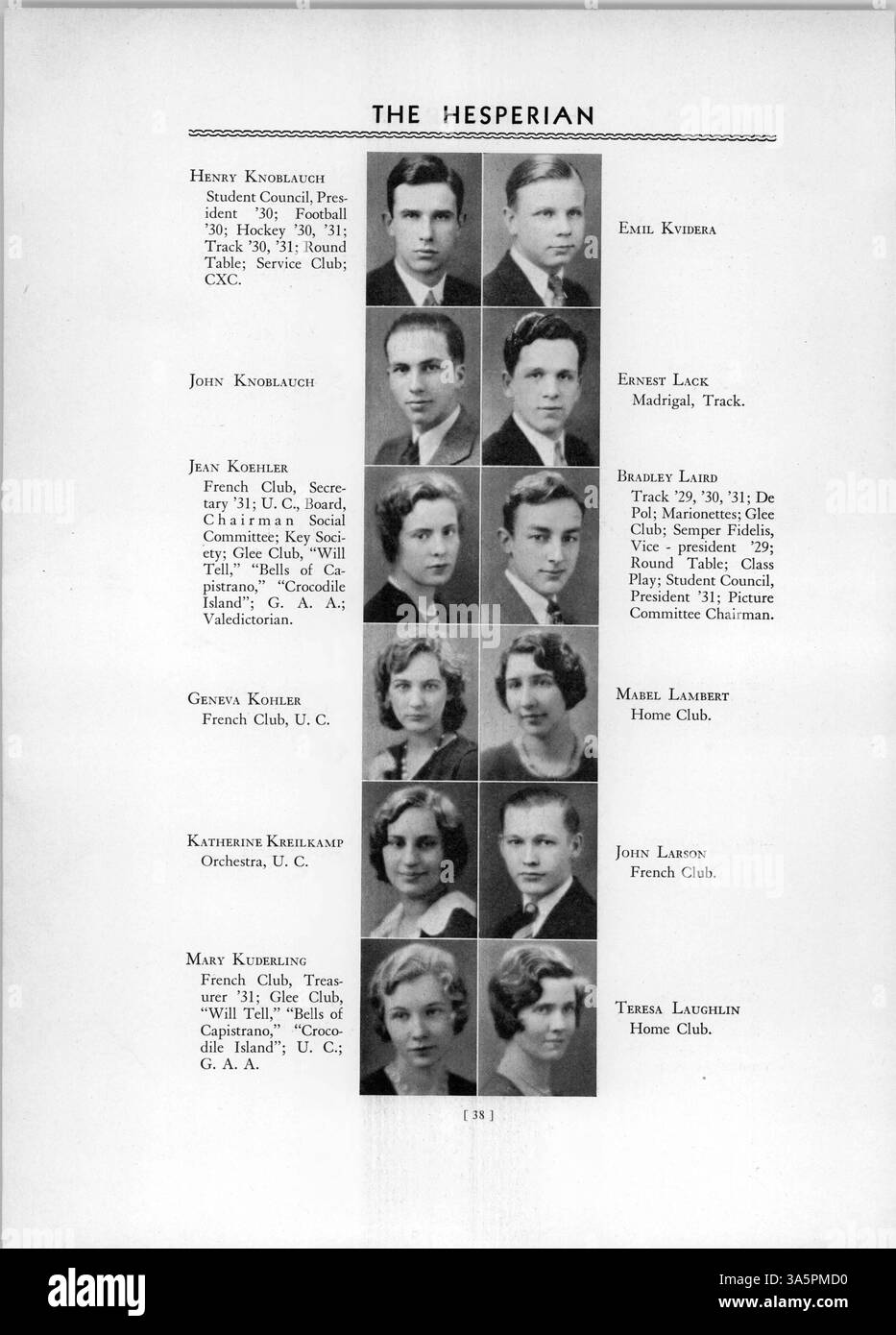 The 1931 'Hesperian' yearbook from West High School records athletic ...