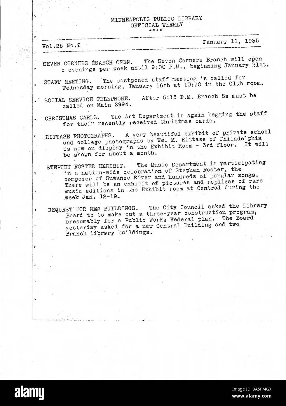 The 1935 official bulletin of the minneapolis public library pro hi-res ...