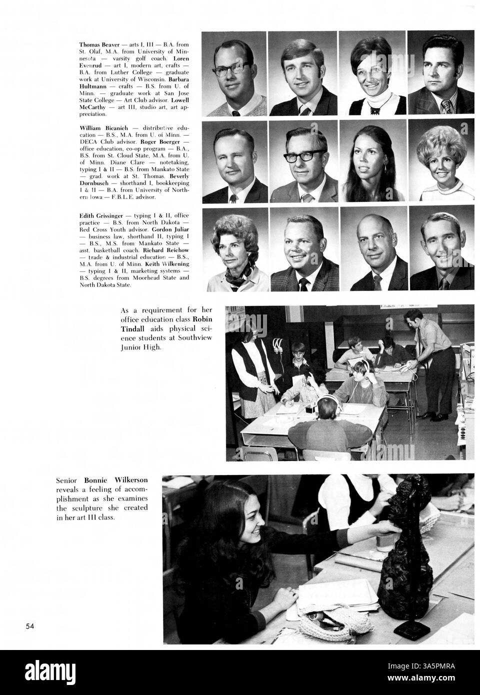 Featuring documentation of the 1971 1972 school year hi-res stock ...