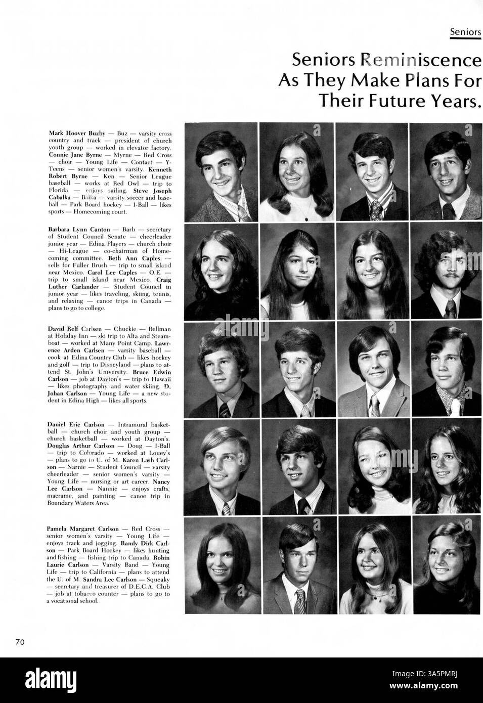 The 1972 'Whigrean 72' yearbook from Edina High School provides an in ...