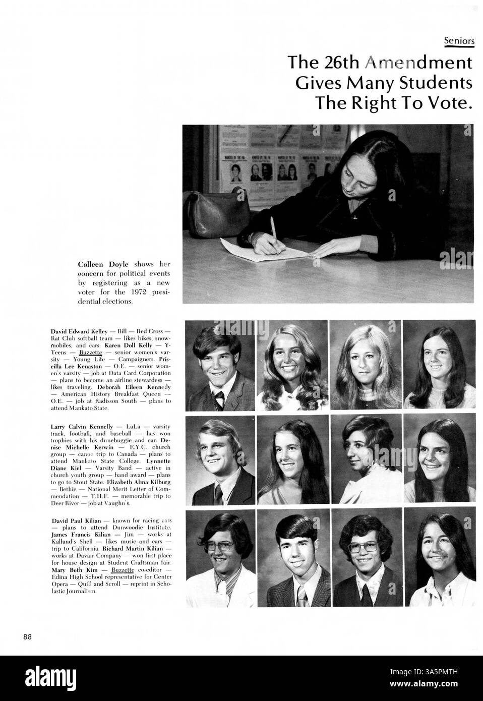 From edina high school records the 1971 1972 school year hi-res stock ...