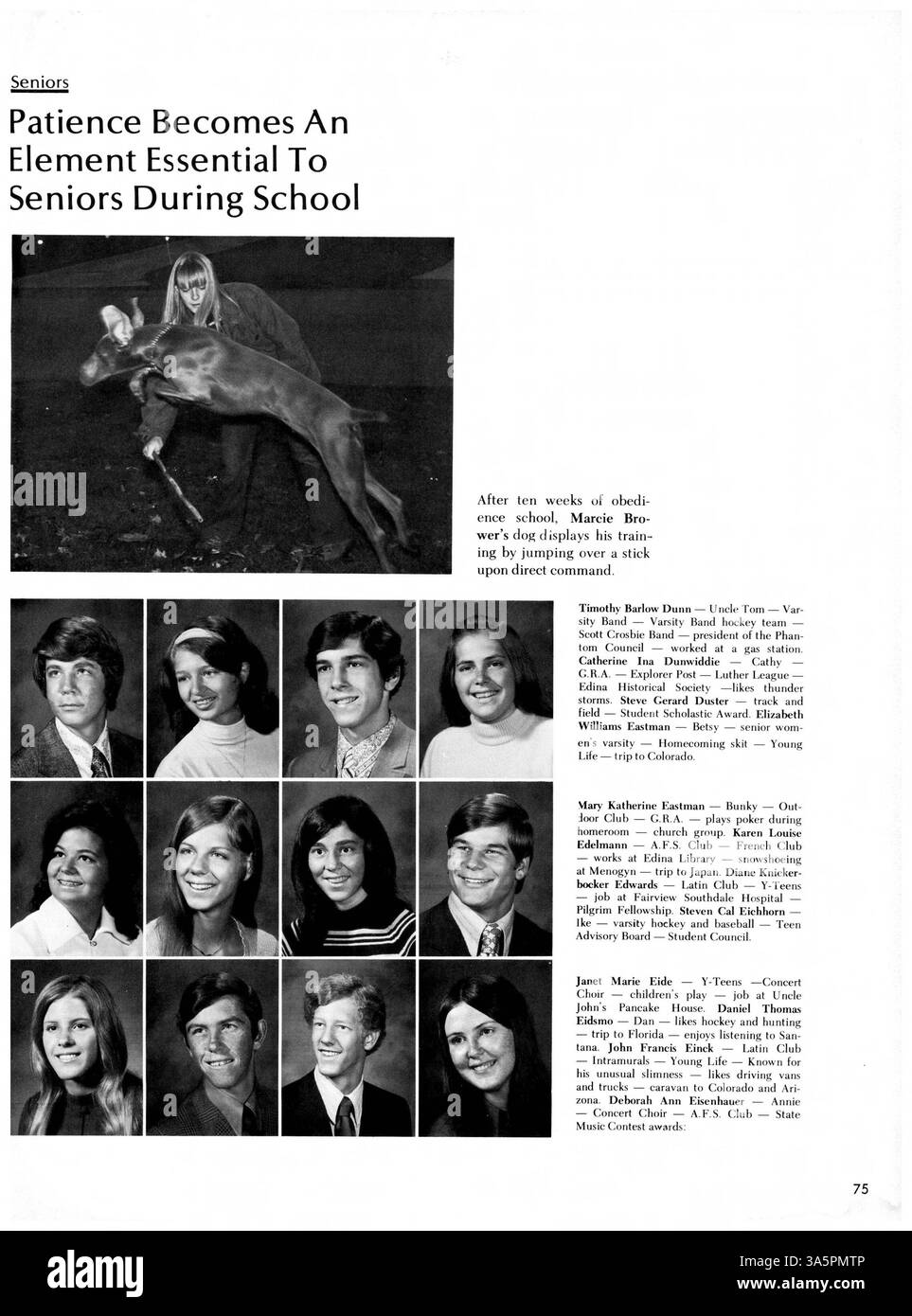 The 'Whigrean 72' yearbook from Edina High School documents key events ...