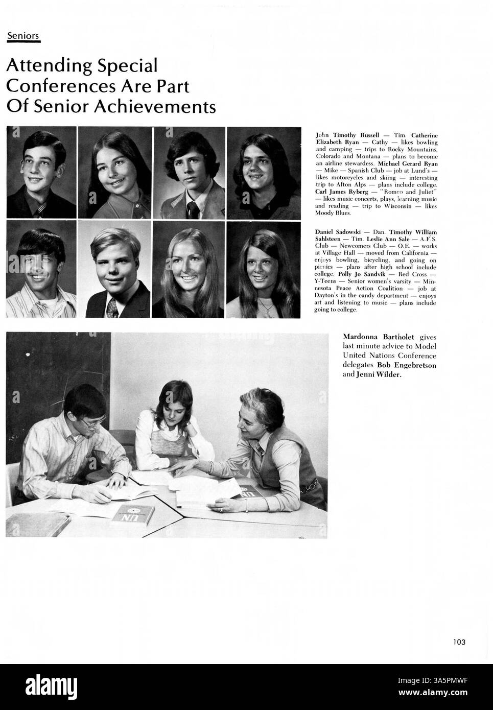 The 'Whigrean 72' yearbook from Edina High School captures the ...