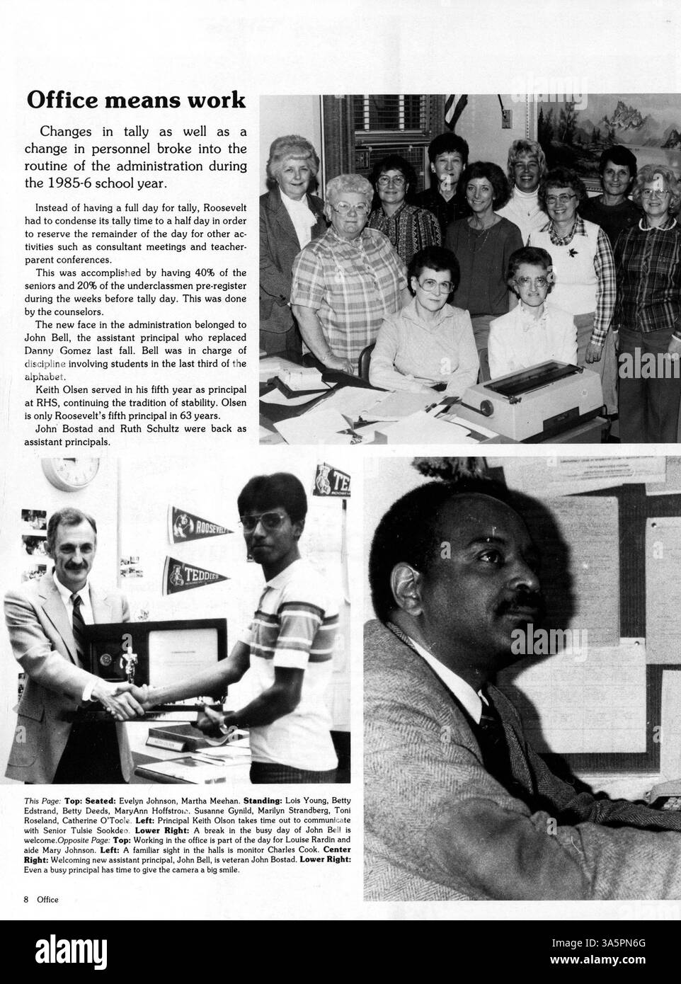 The 1986 edition of the Sagamore yearbook from Roosevelt High School ...