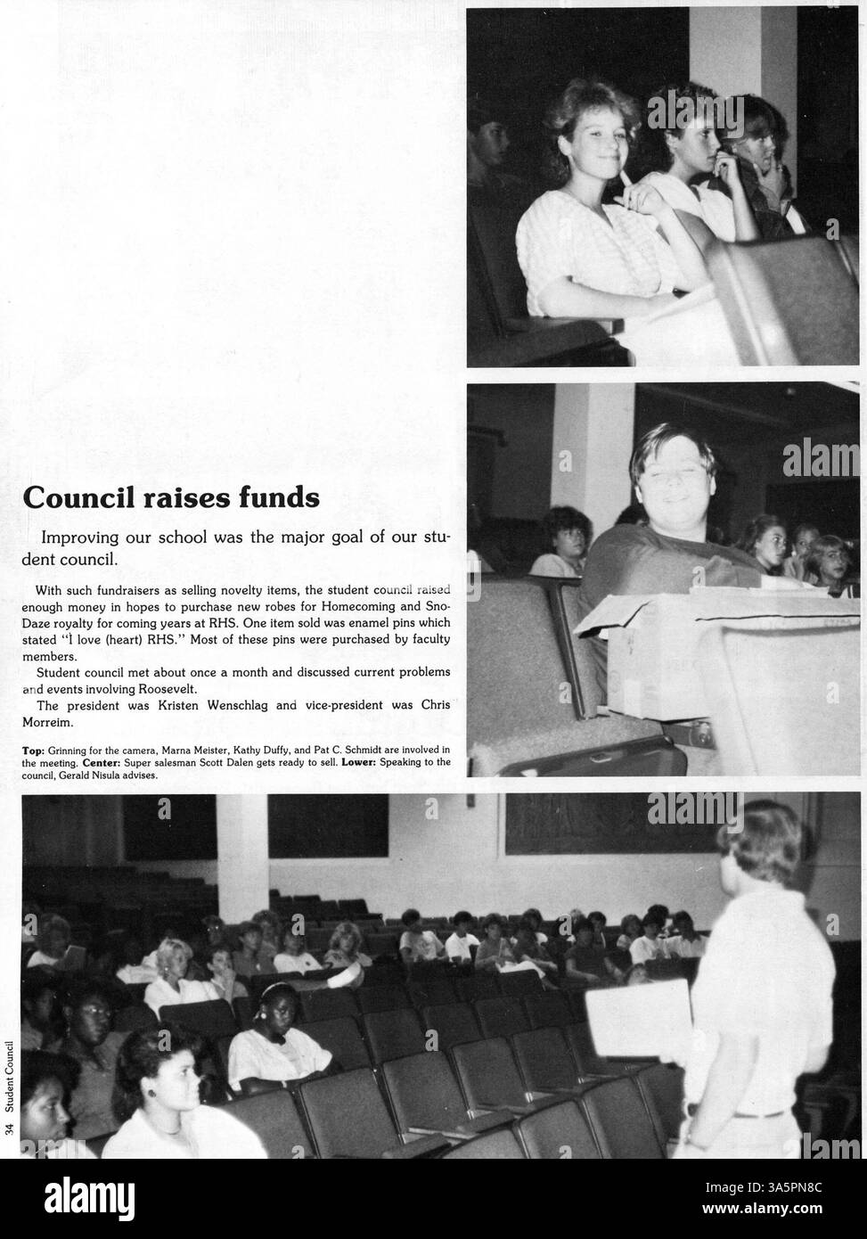 This 1986 Sagamore yearbook from Roosevelt High School highlights the ...