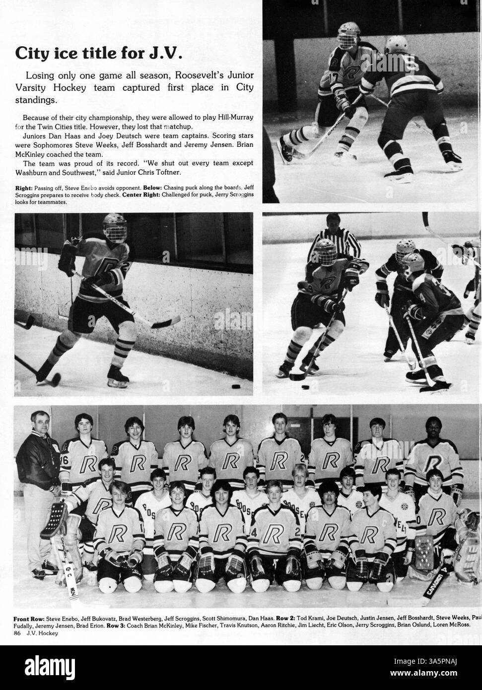 The 1986 edition of the Sagamore yearbook from Roosevelt High School ...