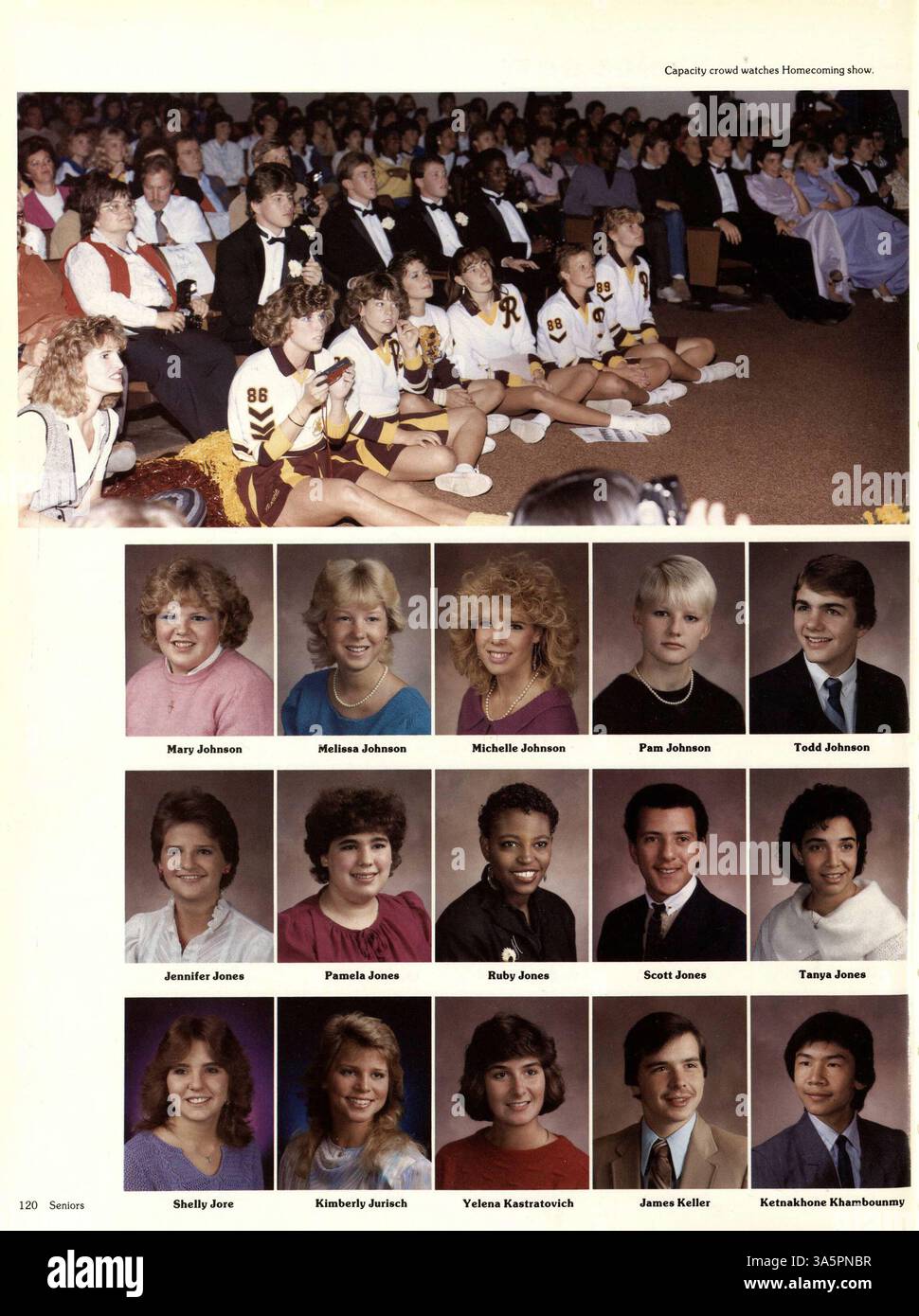 The 1986 sagamore yearbook captures student life hi-res stock ...