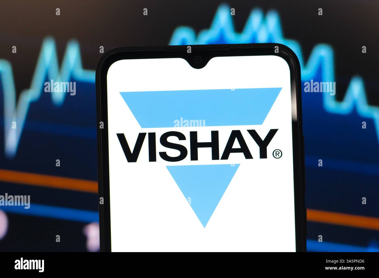 In this photo illustration, the Vishay Intertechnology logo is seen ...