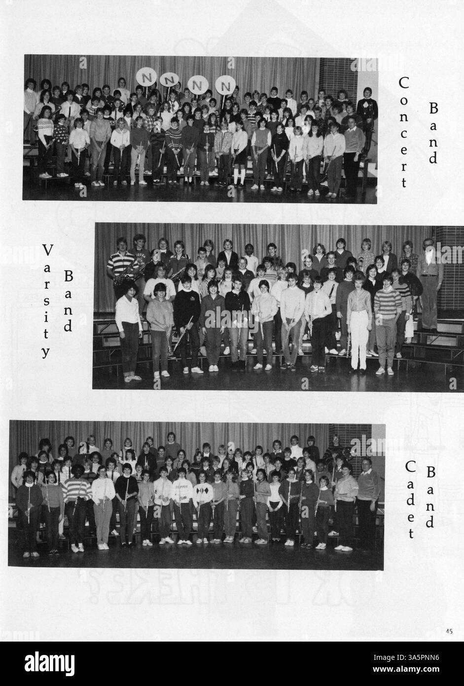 This 1984 Hopkins North Junior High Yearbook features student life ...