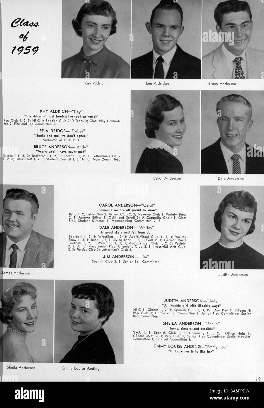 The 1959 Aurean yearbook from Richfield High School documents the ...