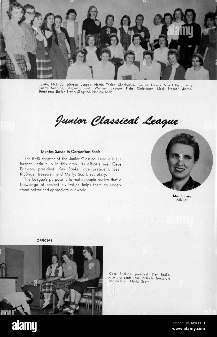 The 1959 aurean yearbook includes portraits of students and faculty hi ...