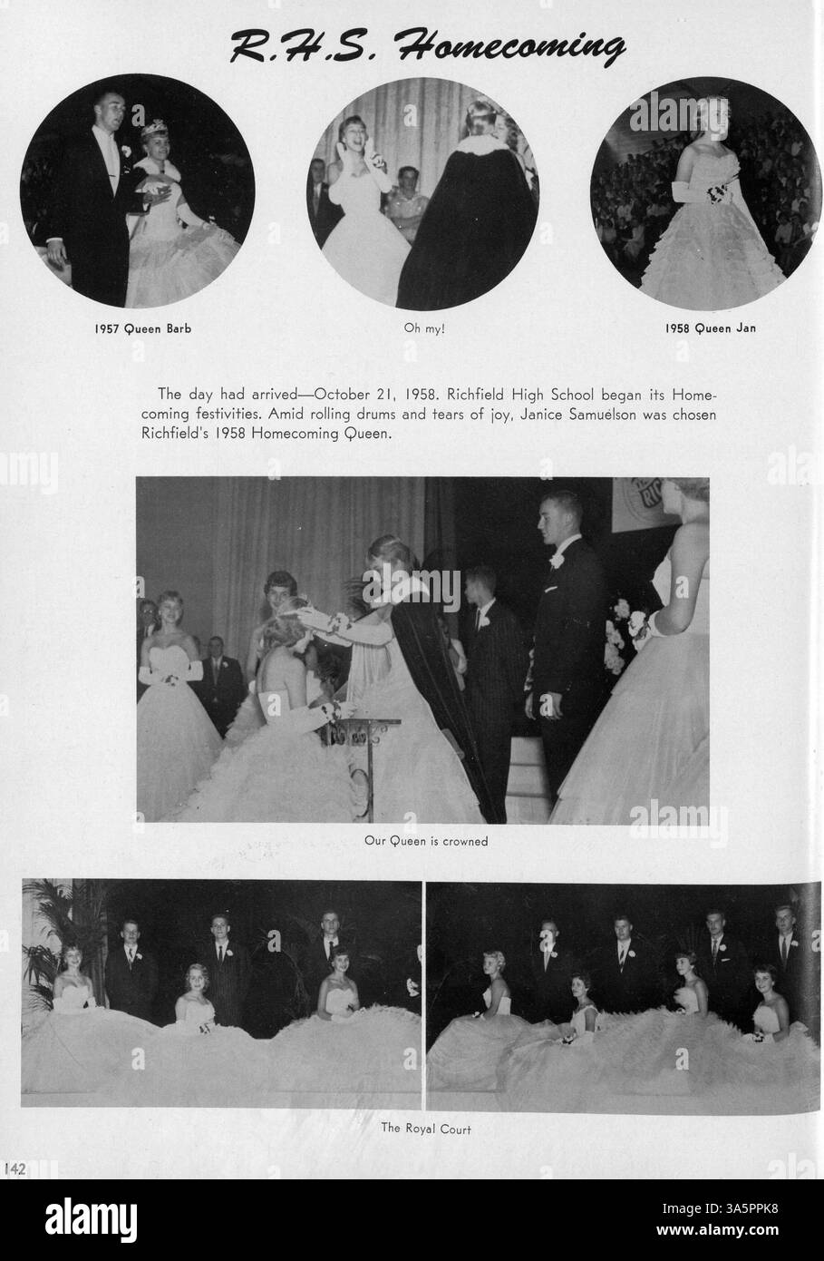 This 1959 aurean yearbook captures student portraits hi-res stock ...