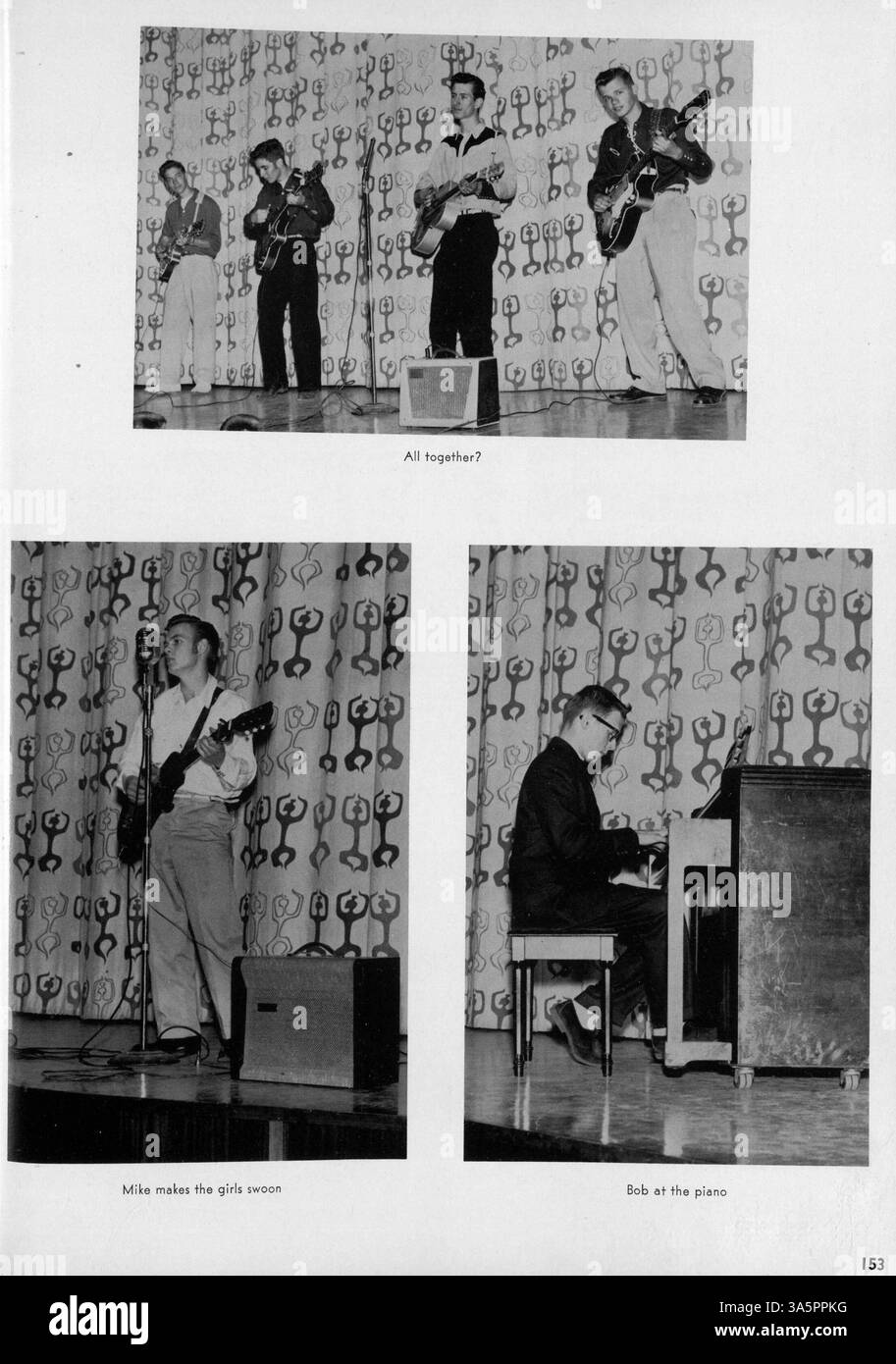 School events during the 1958 1959 academic year hi-res stock ...