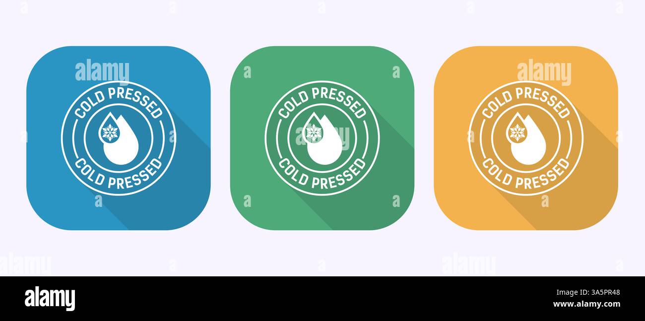 Cold pressed icon design illustration. Cold pressed label badge logo ...