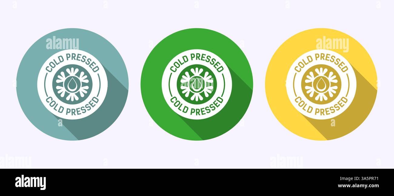Cold pressed icon design illustration. Cold pressed label badge logo ...