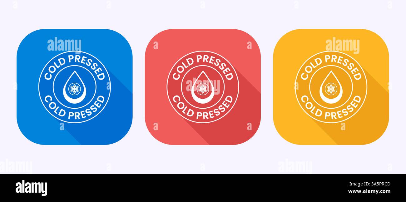 Cold pressed icon design illustration. Cold pressed label badge logo ...