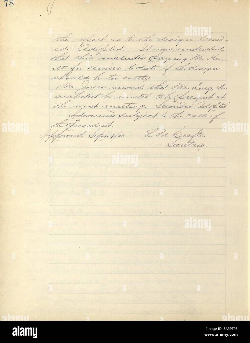 These 1905 minutes document the minneapolis public library board hi-res ...