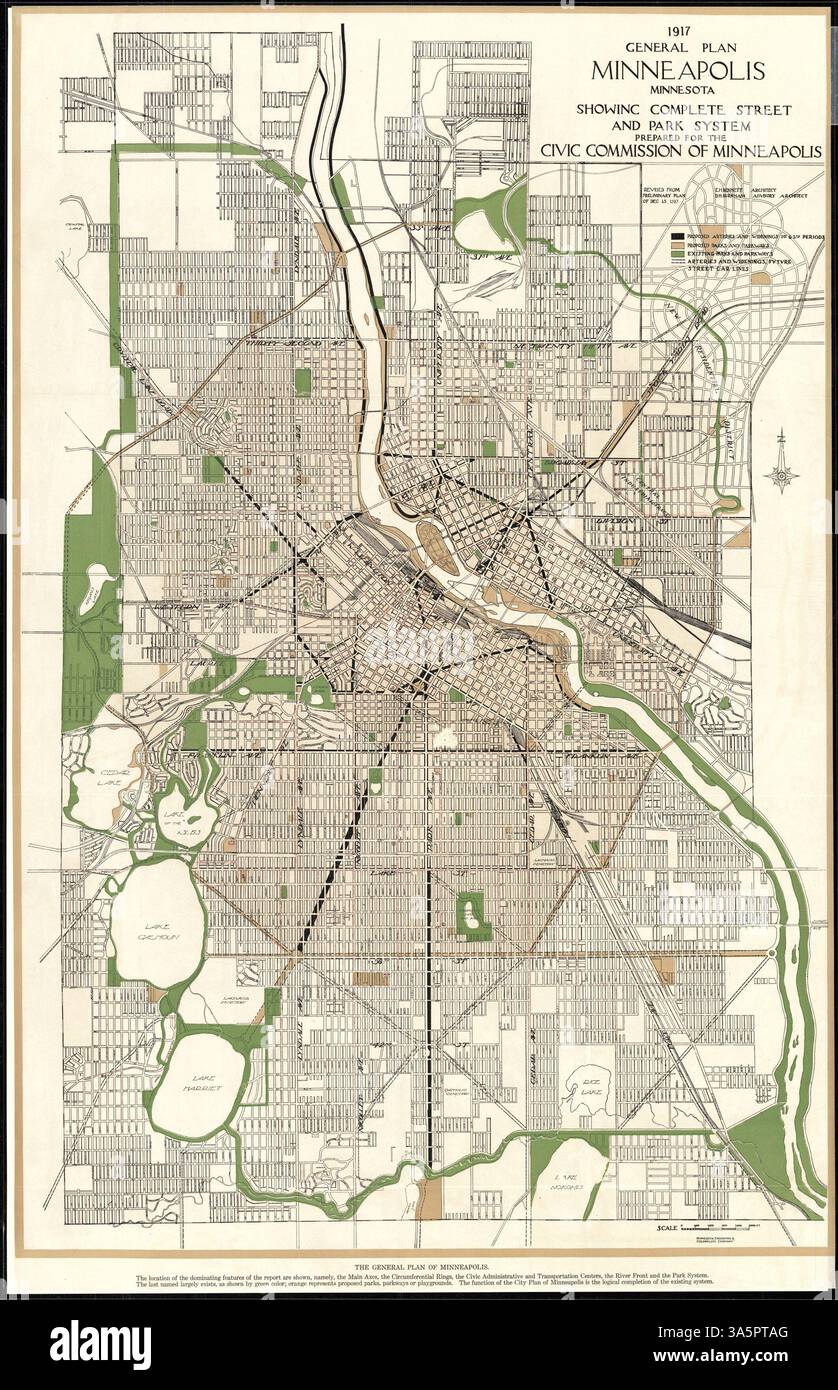 Highlighting major features like parks hi-res stock photography and ...