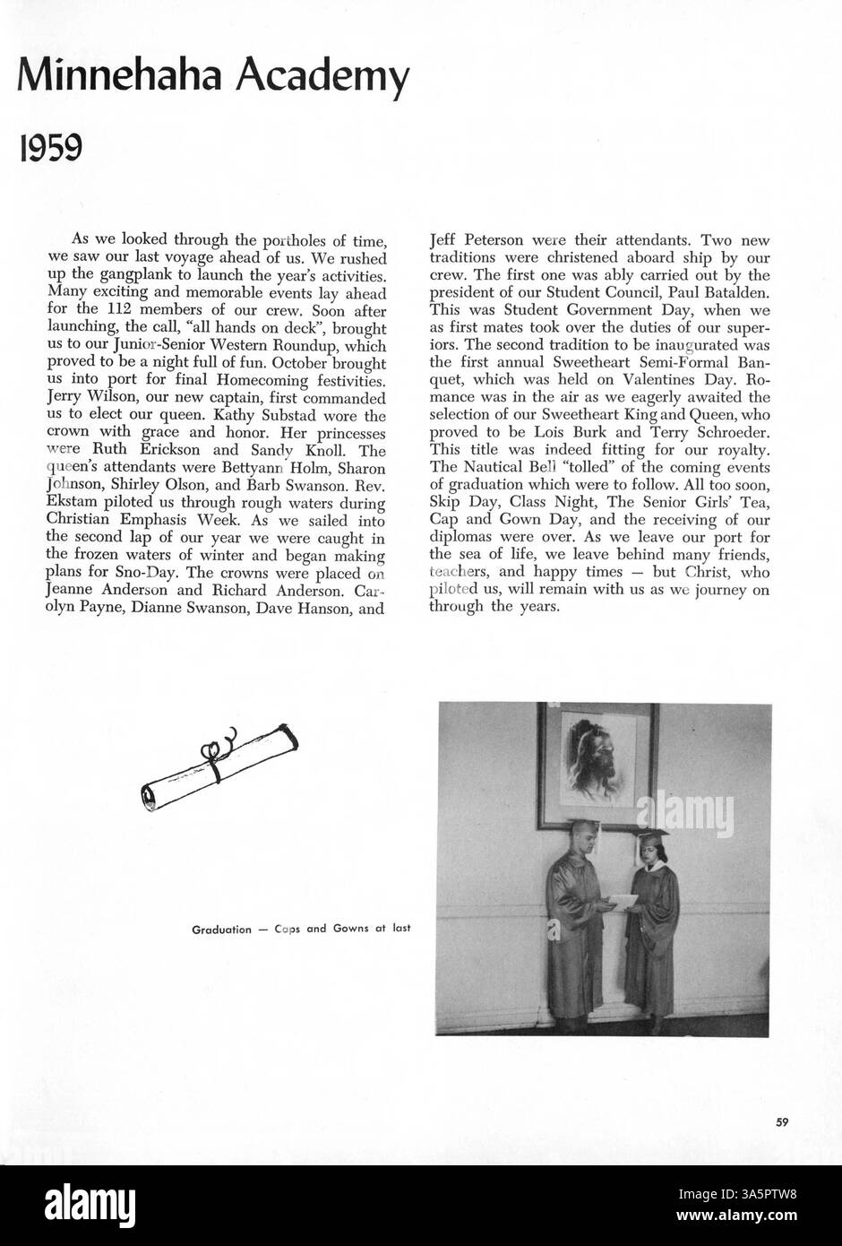 Minnehaha Academy’s 1959 Antler yearbook features the key events and ...