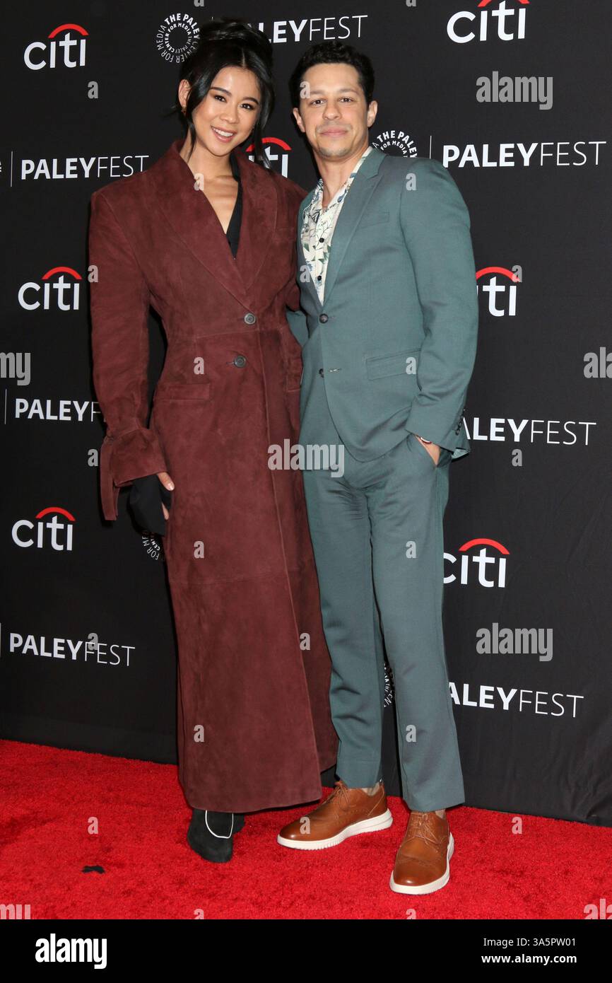 Los Angeles, USA. 23, March, 2025. Pictured left to right, Leah Lewis ...